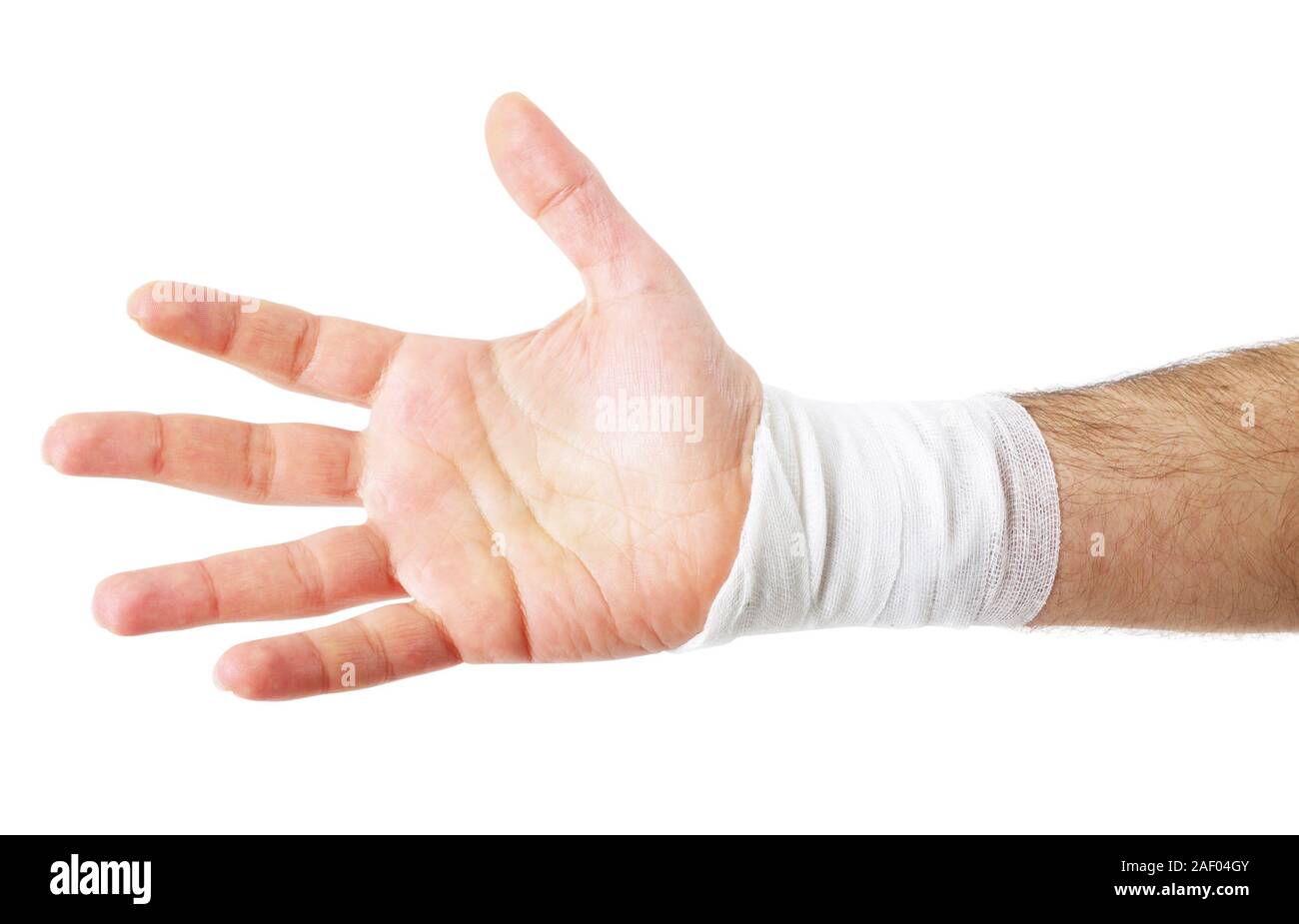 Male patient bandaged hand hi-res stock photography and images - Alamy