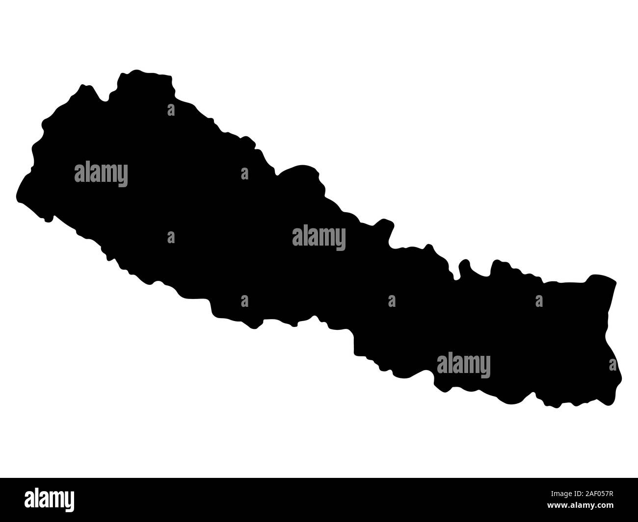 Nepal Map Silhouette Vector illustration Eps 10 Stock Vector Image ...