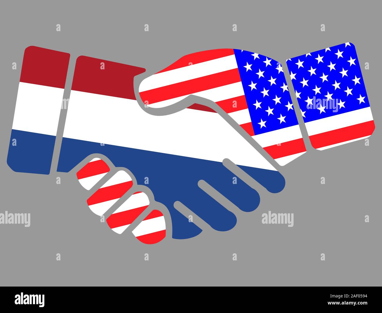 Netherlands and USA flags Handshake vector Stock Vector Image & Art - Alamy