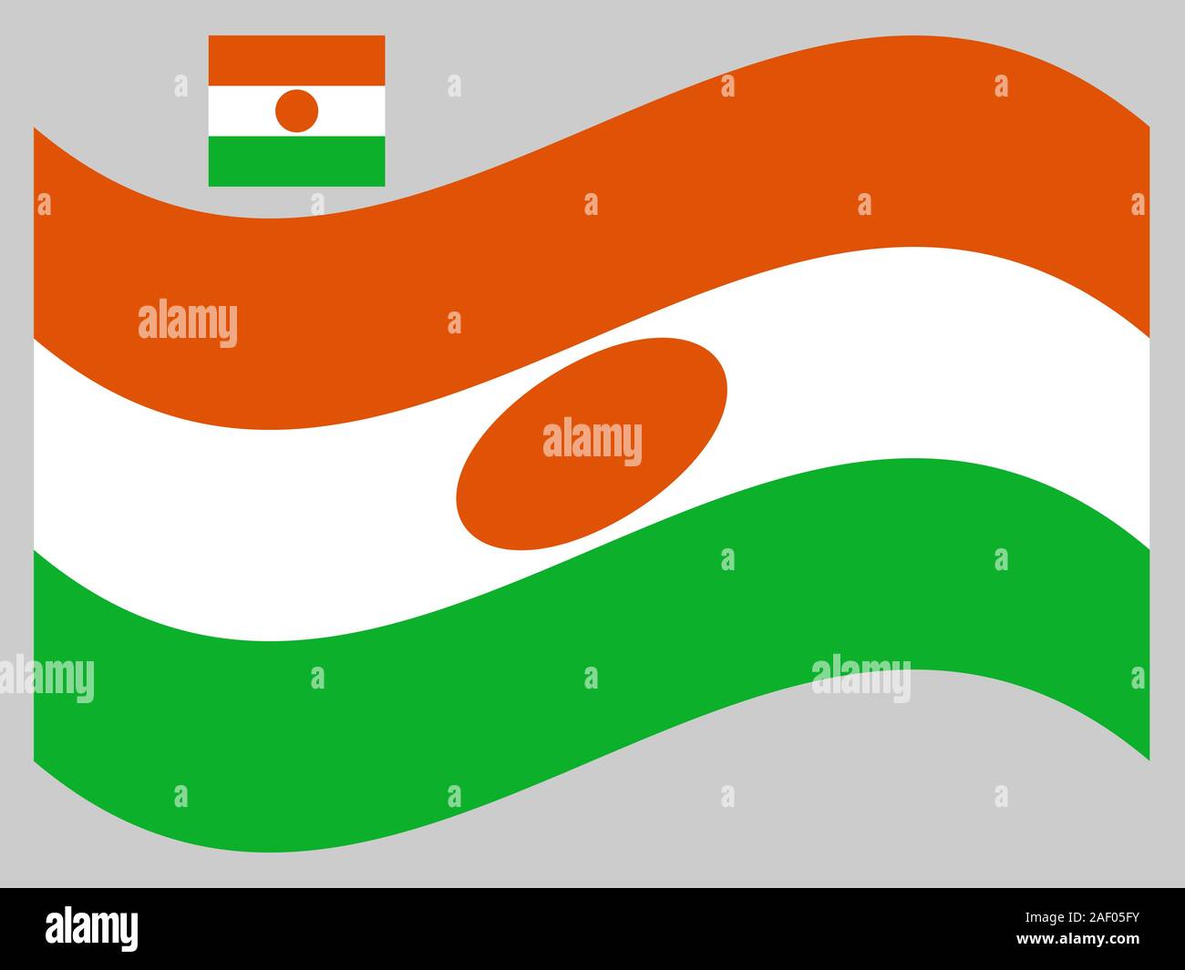 Nigeria niger flag waving hi-res stock photography and images - Alamy