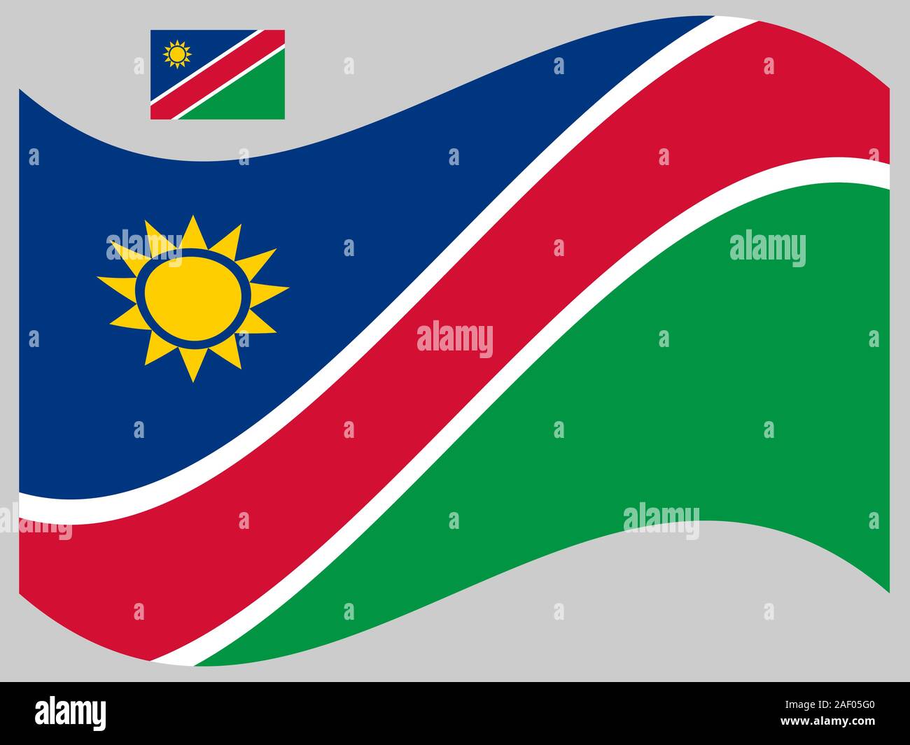 Namibia flag waving Stock Vector Images - Alamy