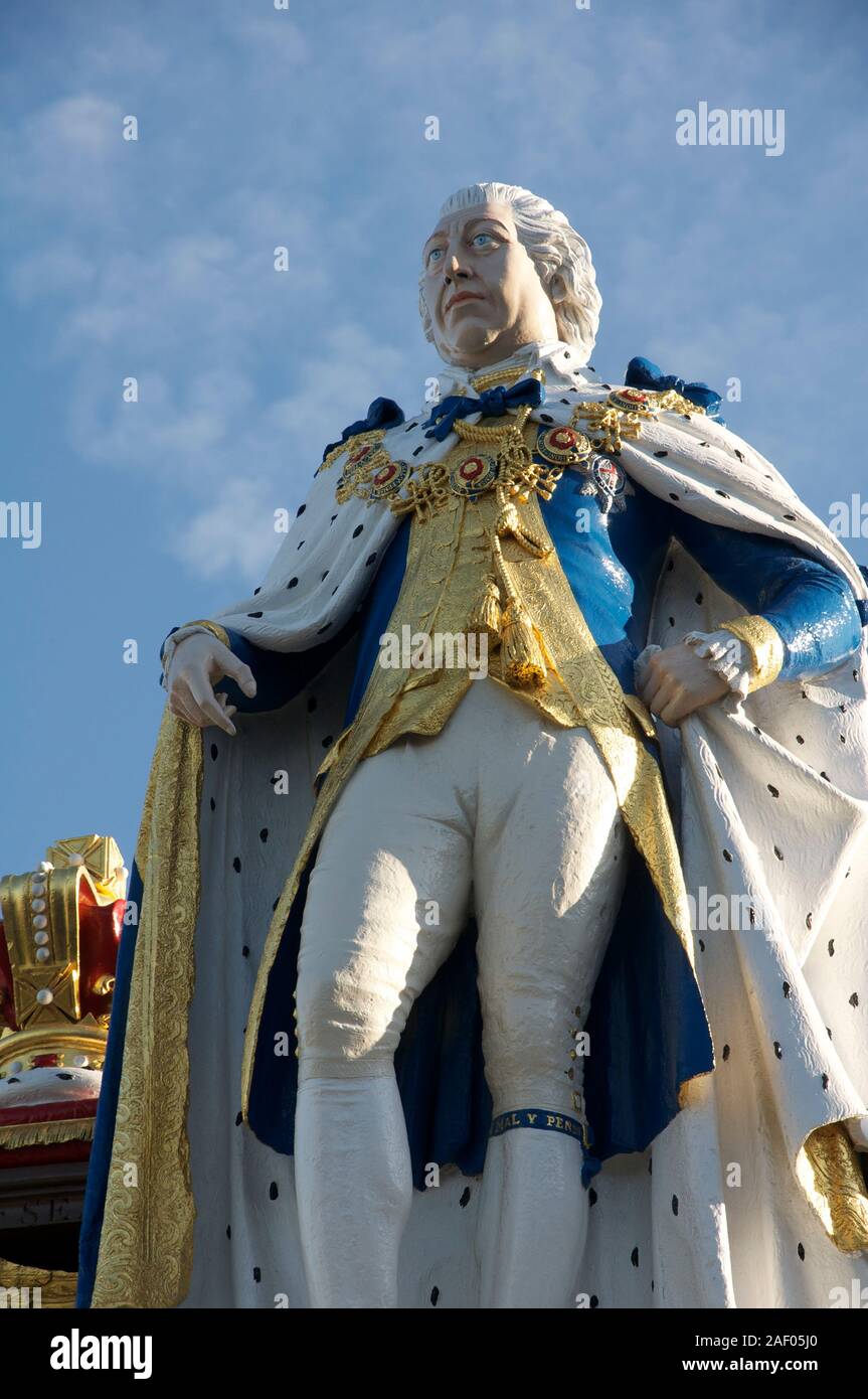 This colourful statue of King George III was erected in 1809, in the ...