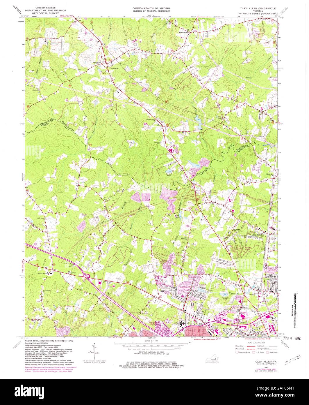 Map of glen allen Cut Out Stock Images & Pictures - Alamy