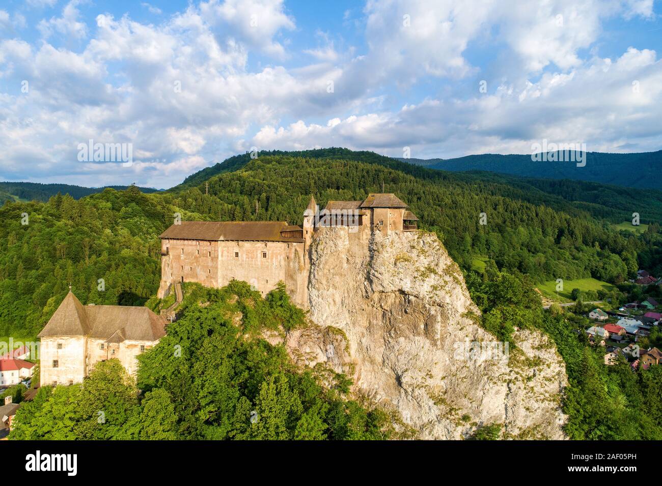Orava castle - Oravsky Hrad in Oravsky Podzamok in Slovakia. Medieval ...