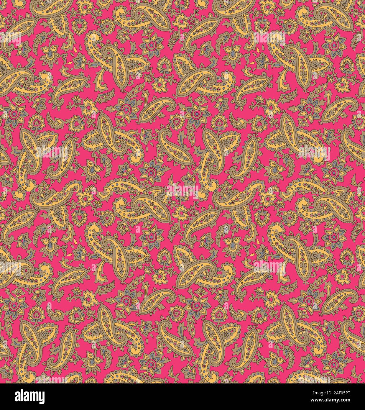 seamless traditional paisley floral background Stock Photo - Alamy