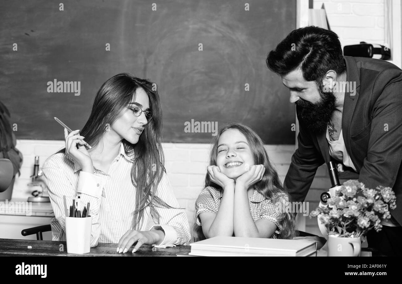 Teaching daughter. Favorable conditions for learning. Good learning ...