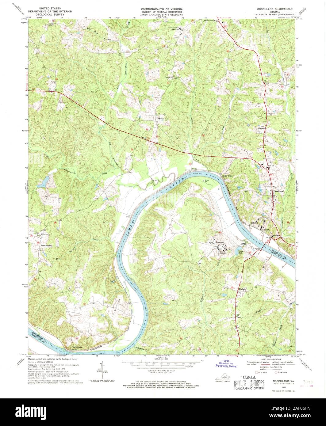 Map of goochland hi-res stock photography and images - Alamy