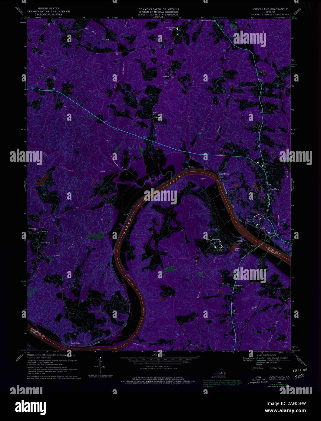 Map of goochland hi-res stock photography and images - Alamy