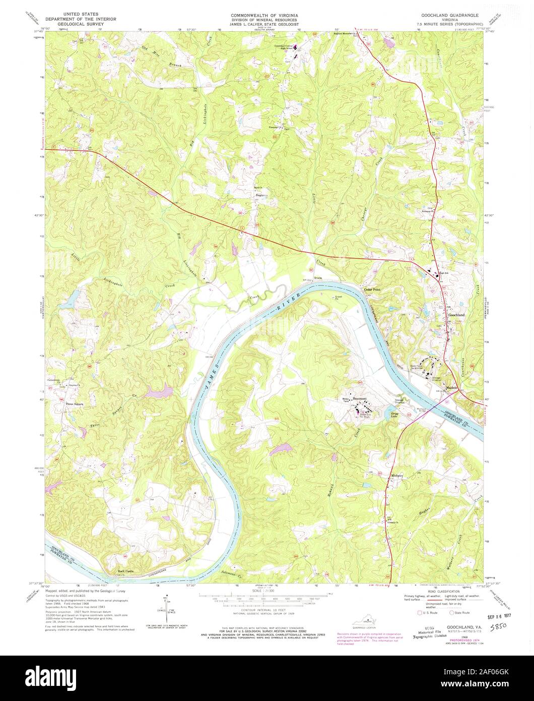 Map of goochland hi-res stock photography and images - Alamy