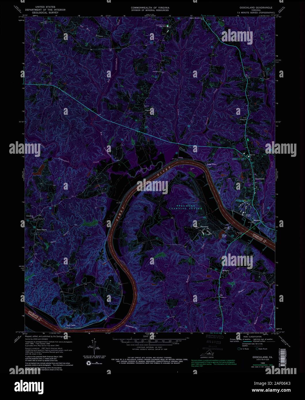 Map of goochland hi-res stock photography and images - Alamy