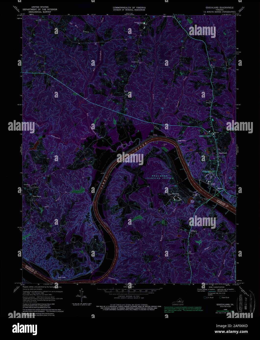 Map of goochland hi-res stock photography and images - Alamy