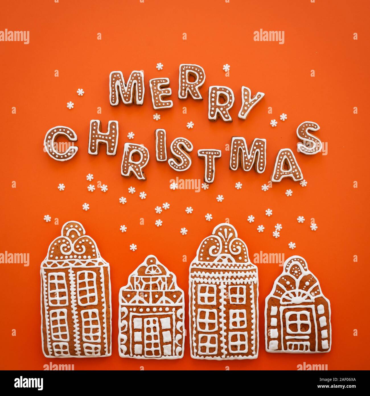 Gingerbread Merry Christmas Stock Photo - Alamy