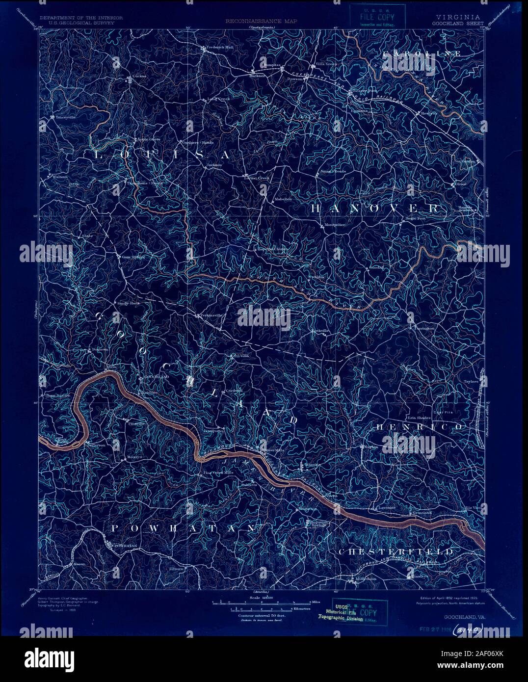 Map of goochland hi-res stock photography and images - Alamy
