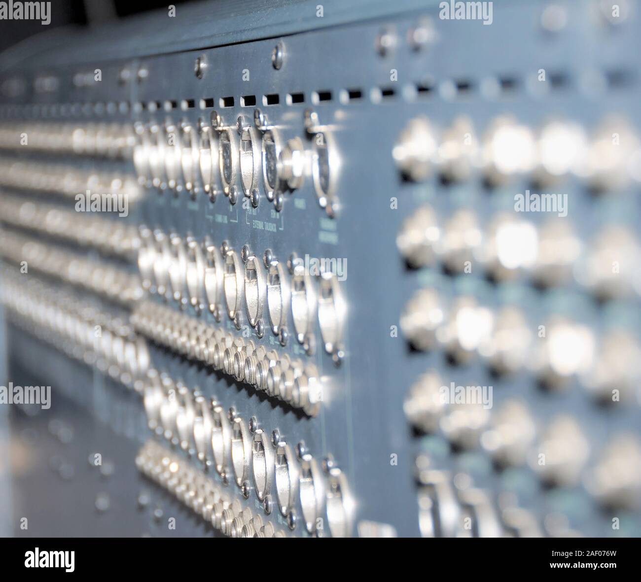 Mixing Sockets. Connections of a sound equipment proffesional xlr audio ...