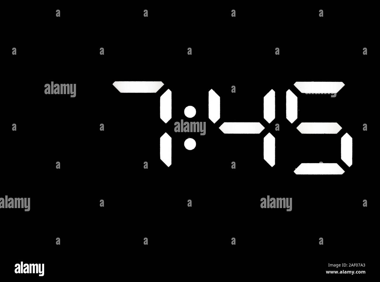 Digital clock 7 hi-res stock photography and images - Alamy