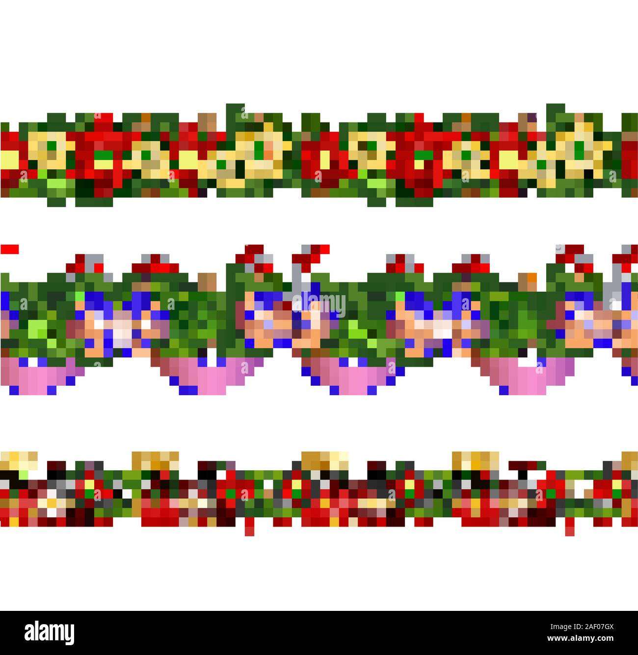 Vector Christmas Border collection isolates Stock Vector Image & Art ...
