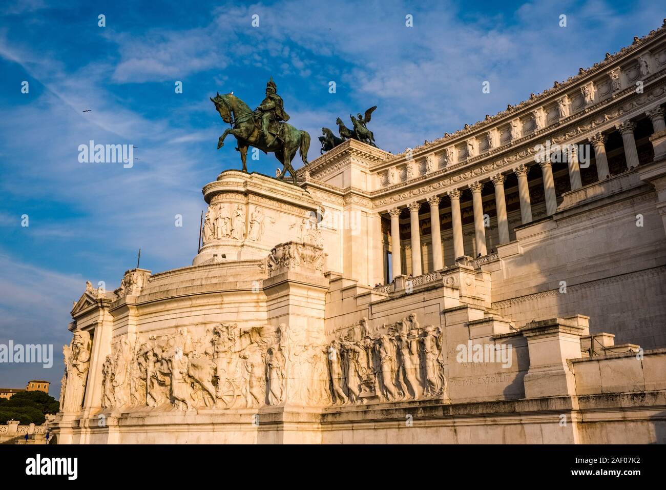 Equestrian statue of Victor Emmanuel II on the first floor of the ...