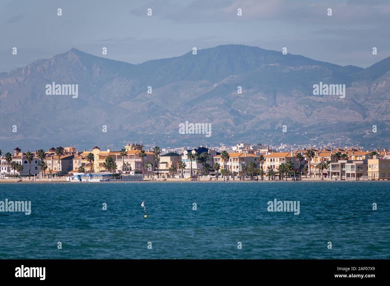 Views of the seaside Spanish resort of Santa Pola, Alicante, Spain ...