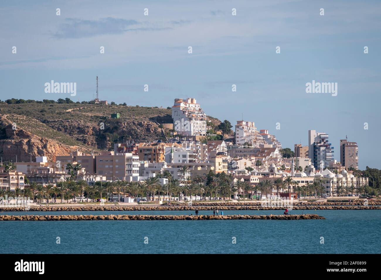 Views of the seaside Spanish resort of Santa Pola, Alicante, Spain ...