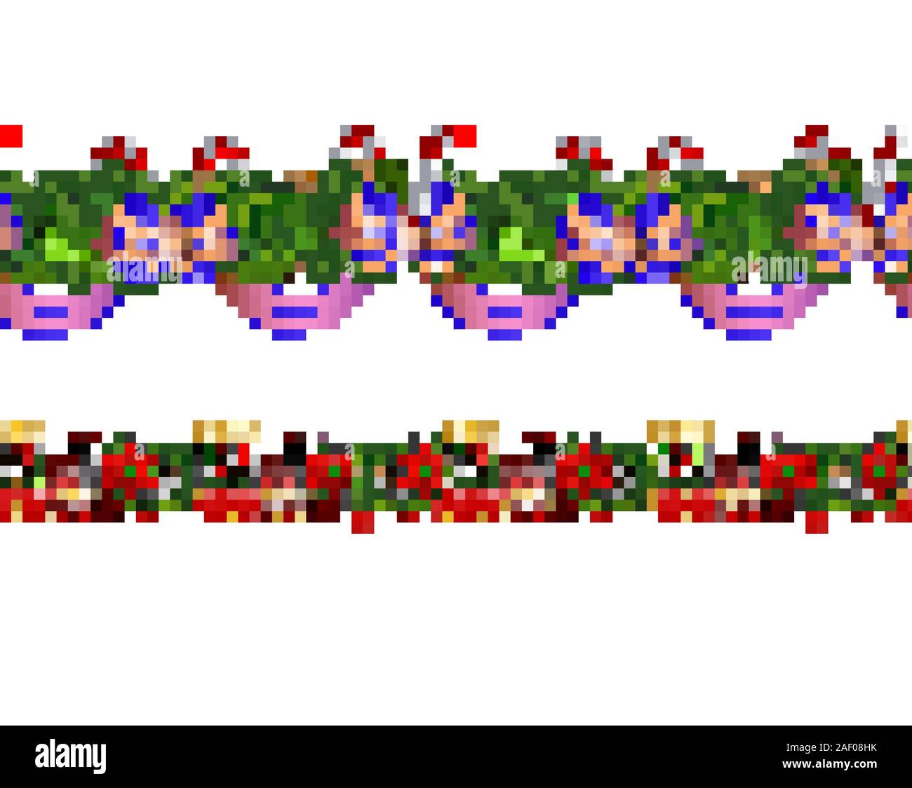 Vector Christmas Border collection isolates Stock Vector Image & Art ...