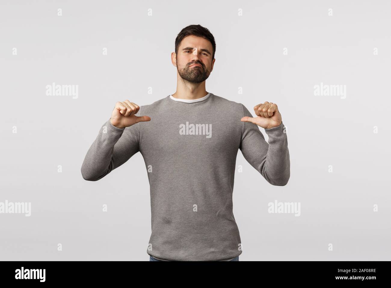 I can handle it. Macho man serious-looking confident bearded guy ...