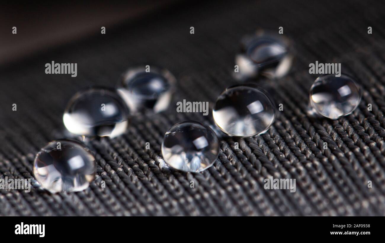 water resistant membrane fabric with water droplets Stock Photo - Alamy