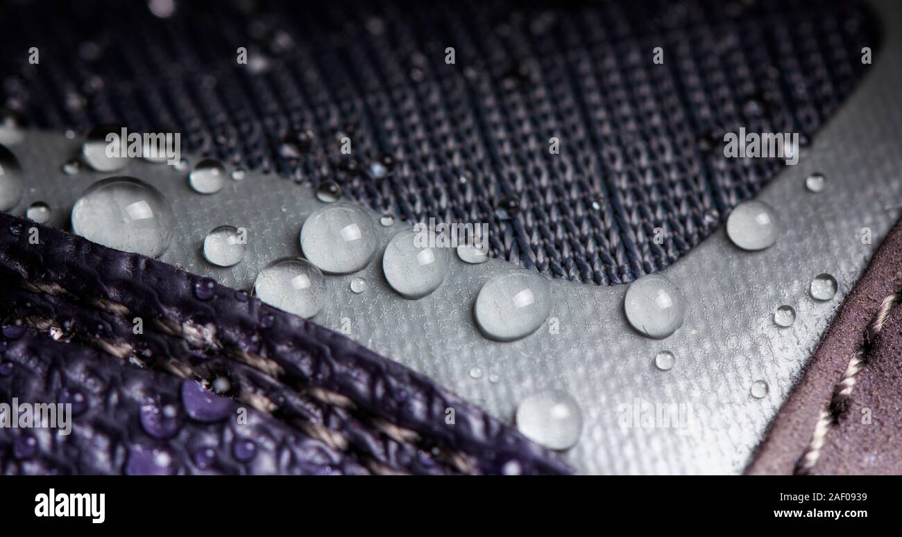 water resistant membrane fabric with water droplets Stock Photo - Alamy