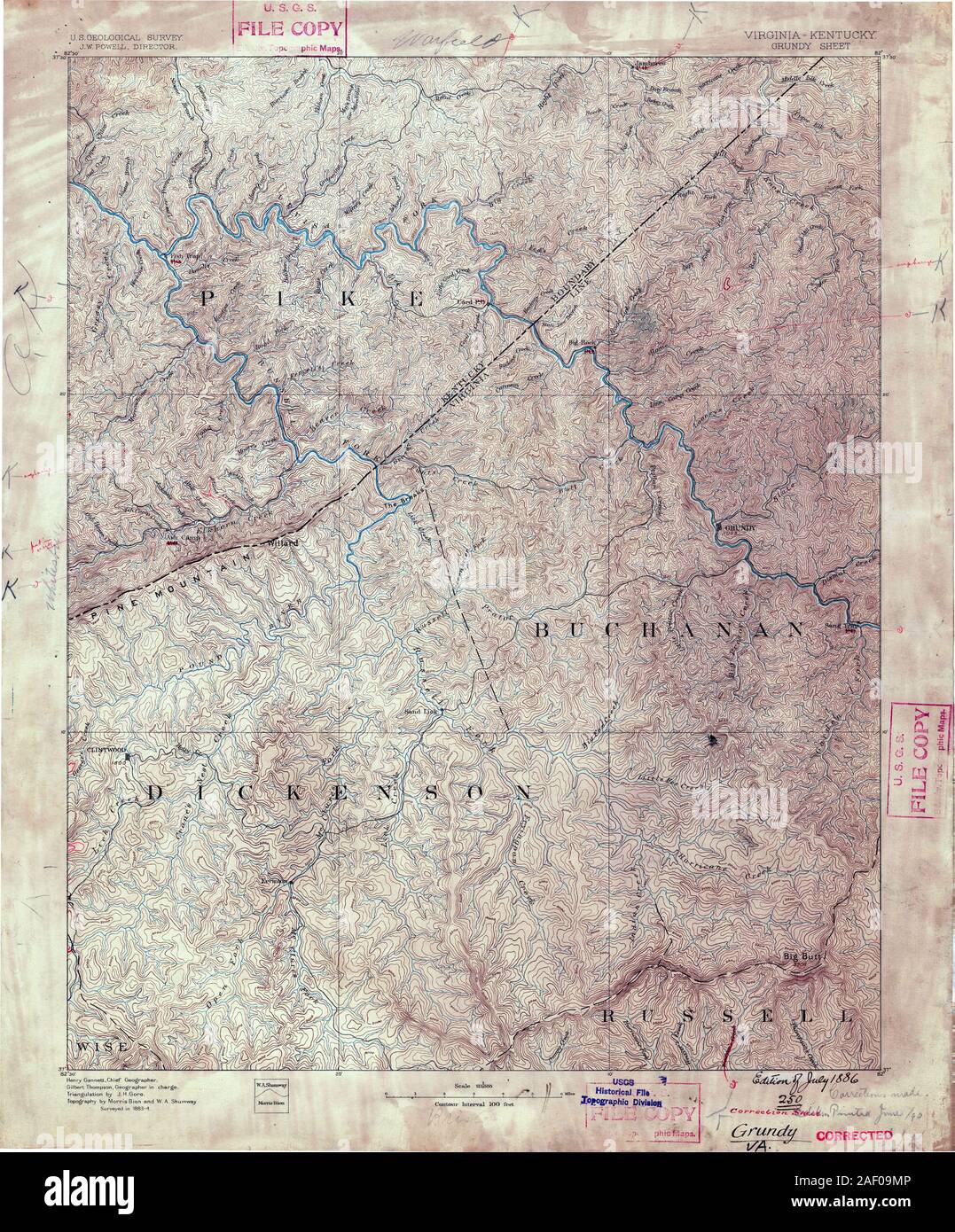 Map of grundy hi-res stock photography and images - Alamy