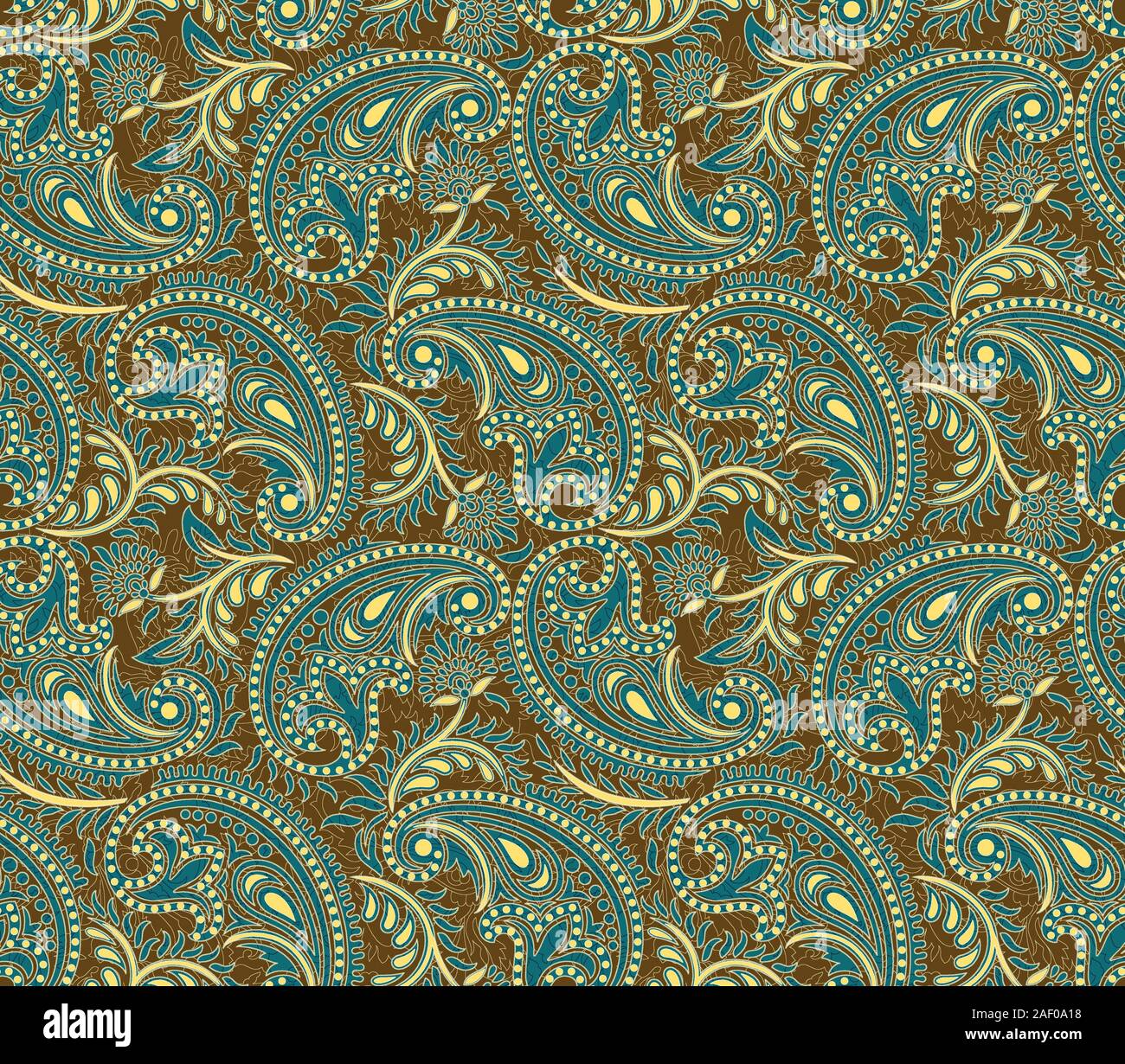 seamless traditional paisley floral background Stock Photo - Alamy