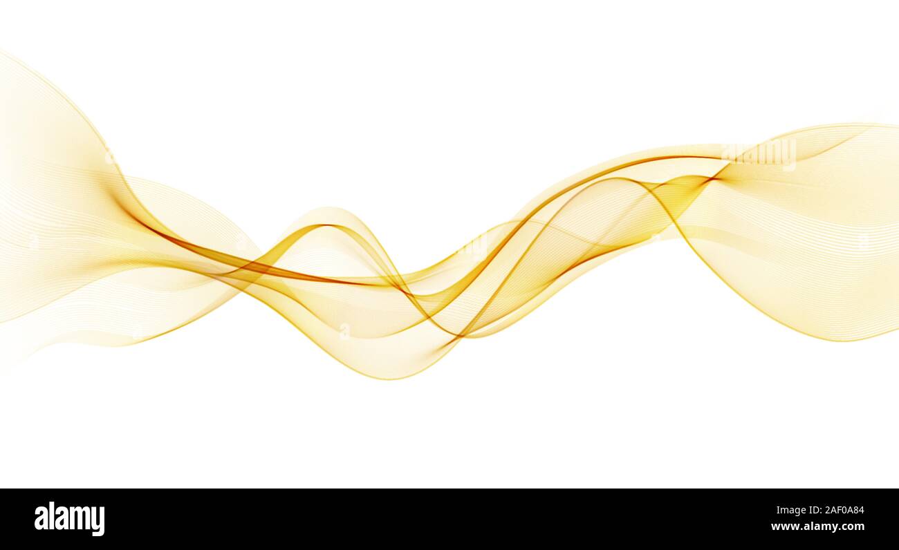 Gold color abstract transparent wave design element Stock Vector Image ...