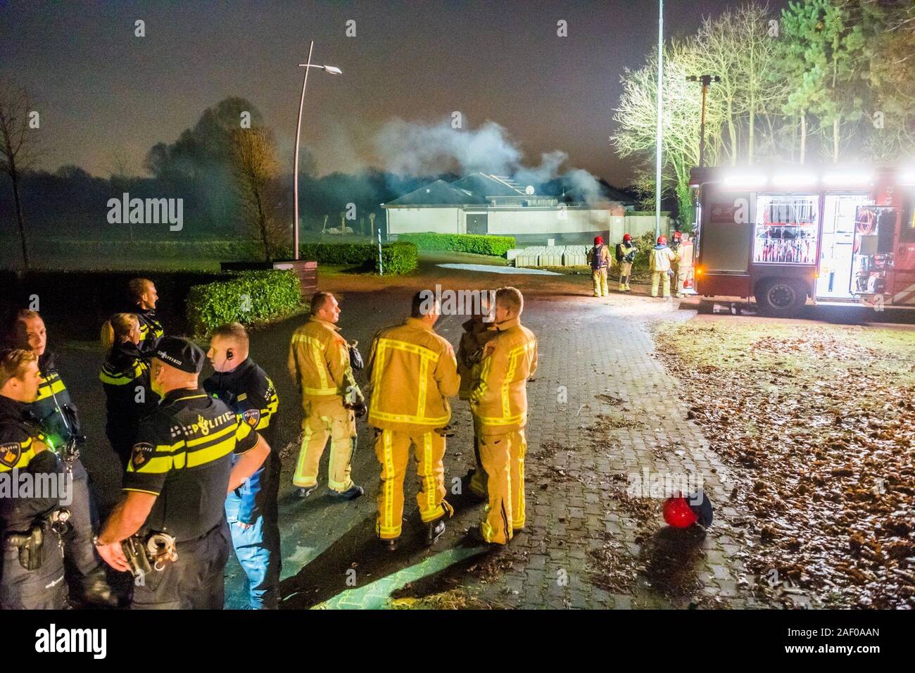 BEST, Netherlands. 11th Dec, 2019. dutchnews, Two injured in a fire in ...