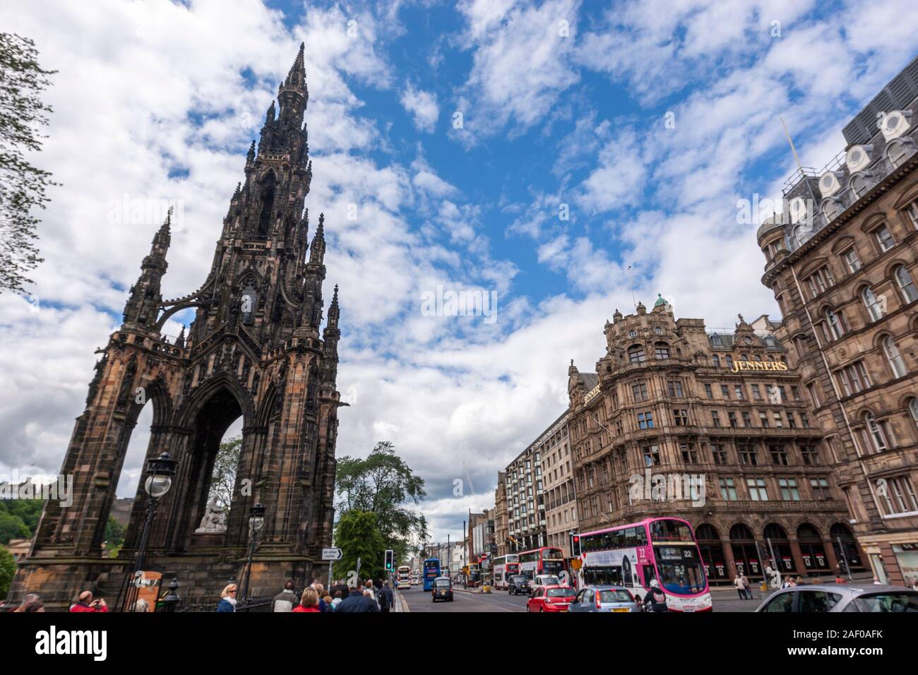 Scott Monument, a Victorian Gothic monument , Princes Street, Edinburgh ...