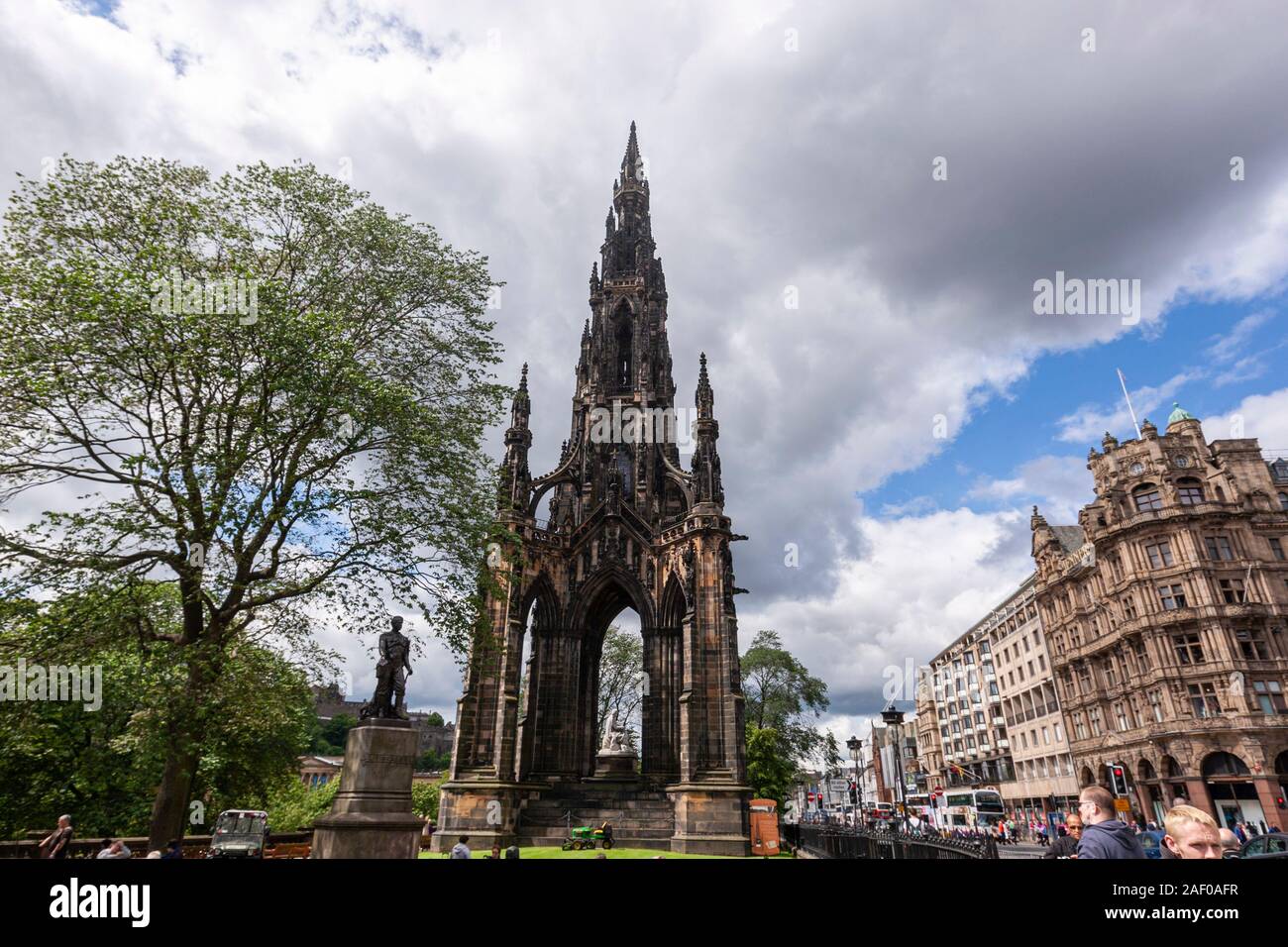 Scott Monument, a Victorian Gothic monument , Princes Street, Edinburgh ...