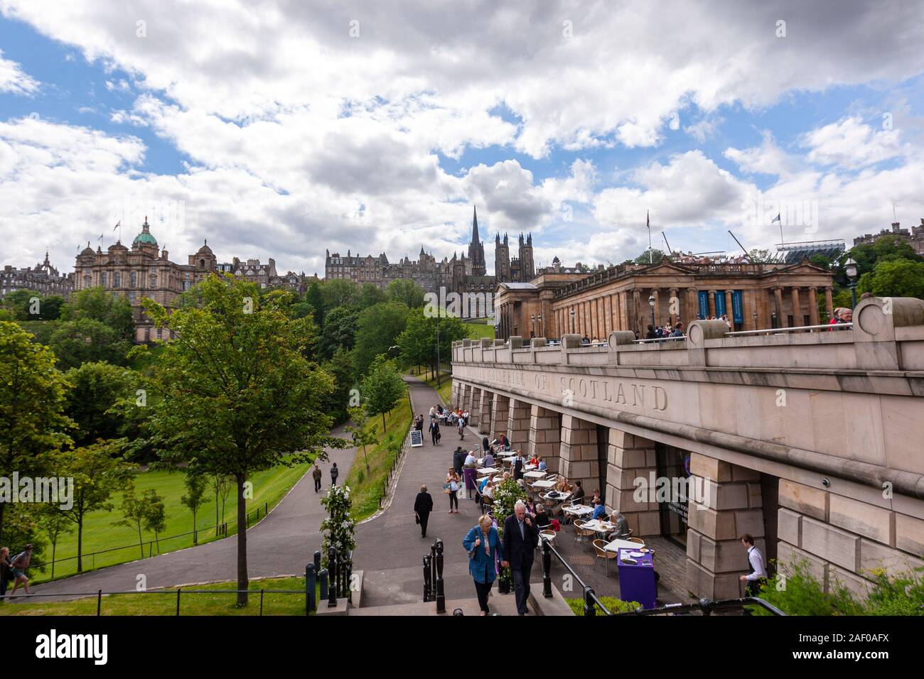 Scottish National Gallery and Assembly Hall, Edinburgh, Scotland, UK ...
