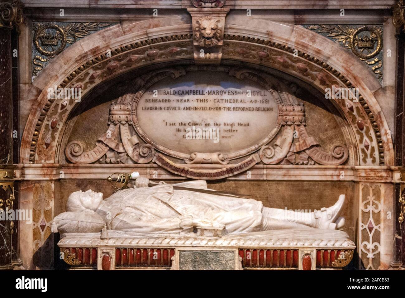 Memorial to Archibald, Marquis of Argyll, St Giles' Cathedral ...