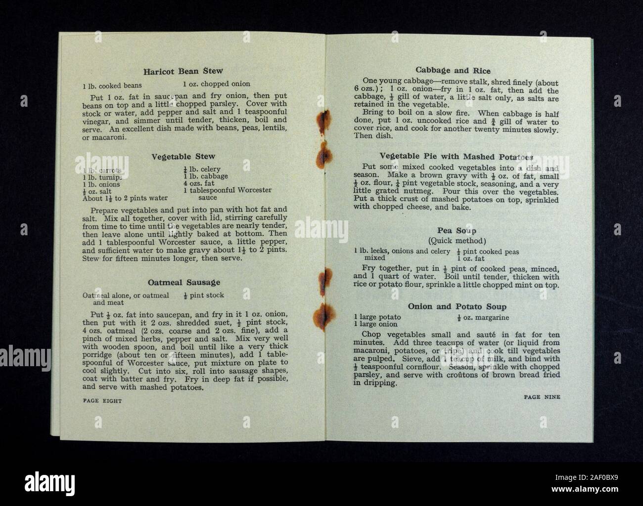 'War-Time Cookery' booklet (replica) with recipe ideas issued during ...