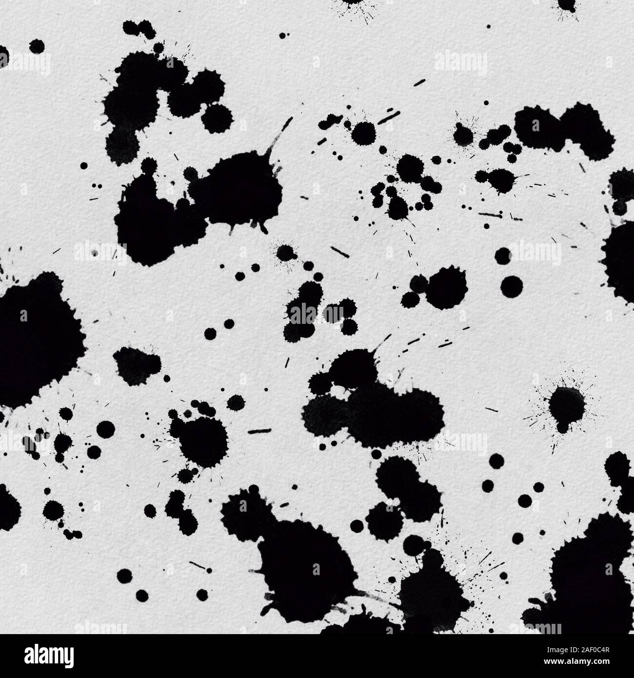 Black paint splattered on White textured background with a brush Stock ...