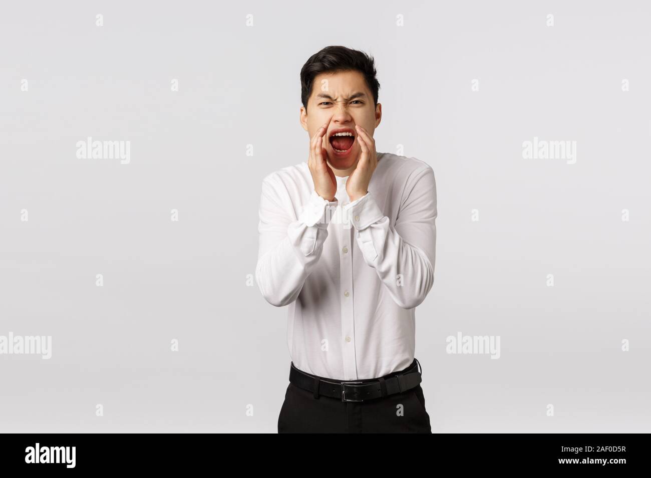 Korean man shouting hi-res stock photography and images - Alamy
