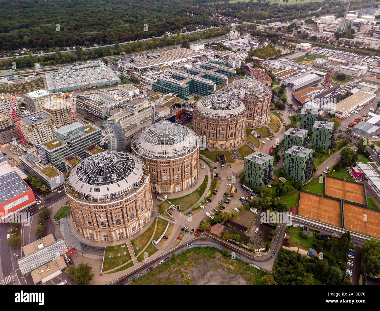 Gasometer city vienna music hi-res stock photography and images - Alamy