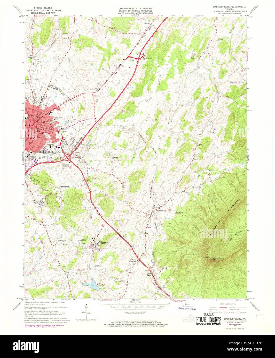 Map of harrisonburg Cut Out Stock Images & Pictures - Alamy