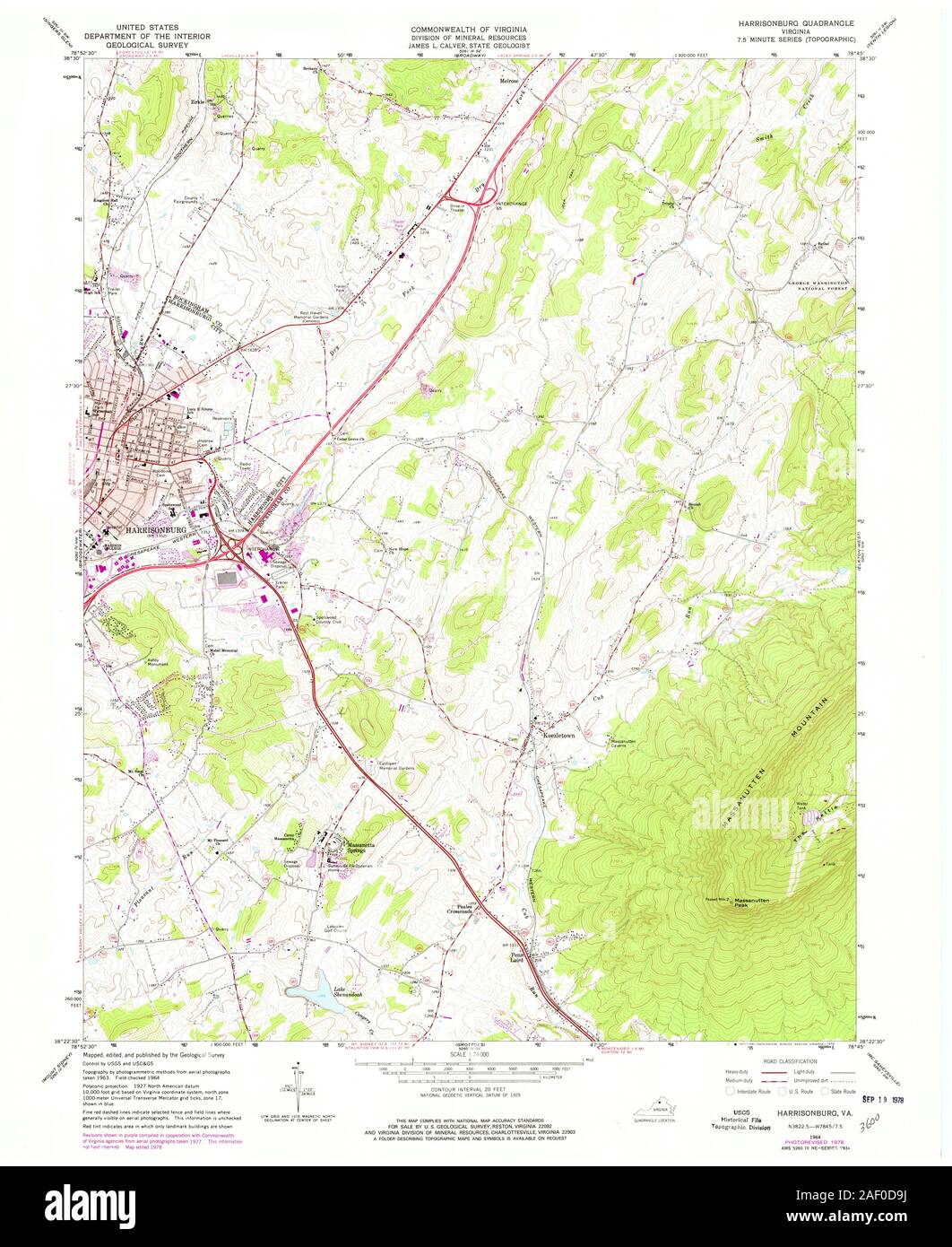 Map of harrisonburg hi-res stock photography and images - Alamy