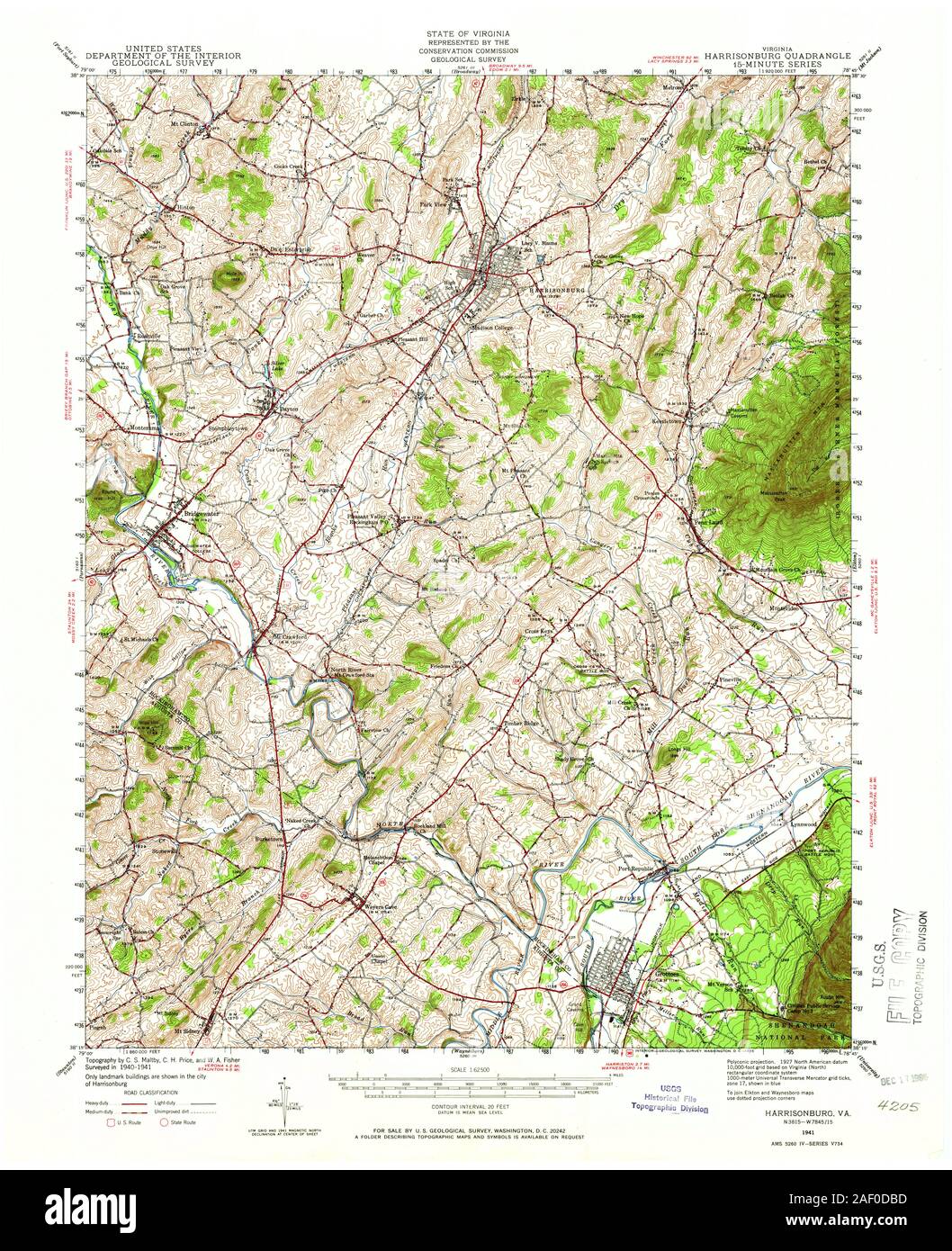 Map of harrisonburg Cut Out Stock Images & Pictures - Alamy