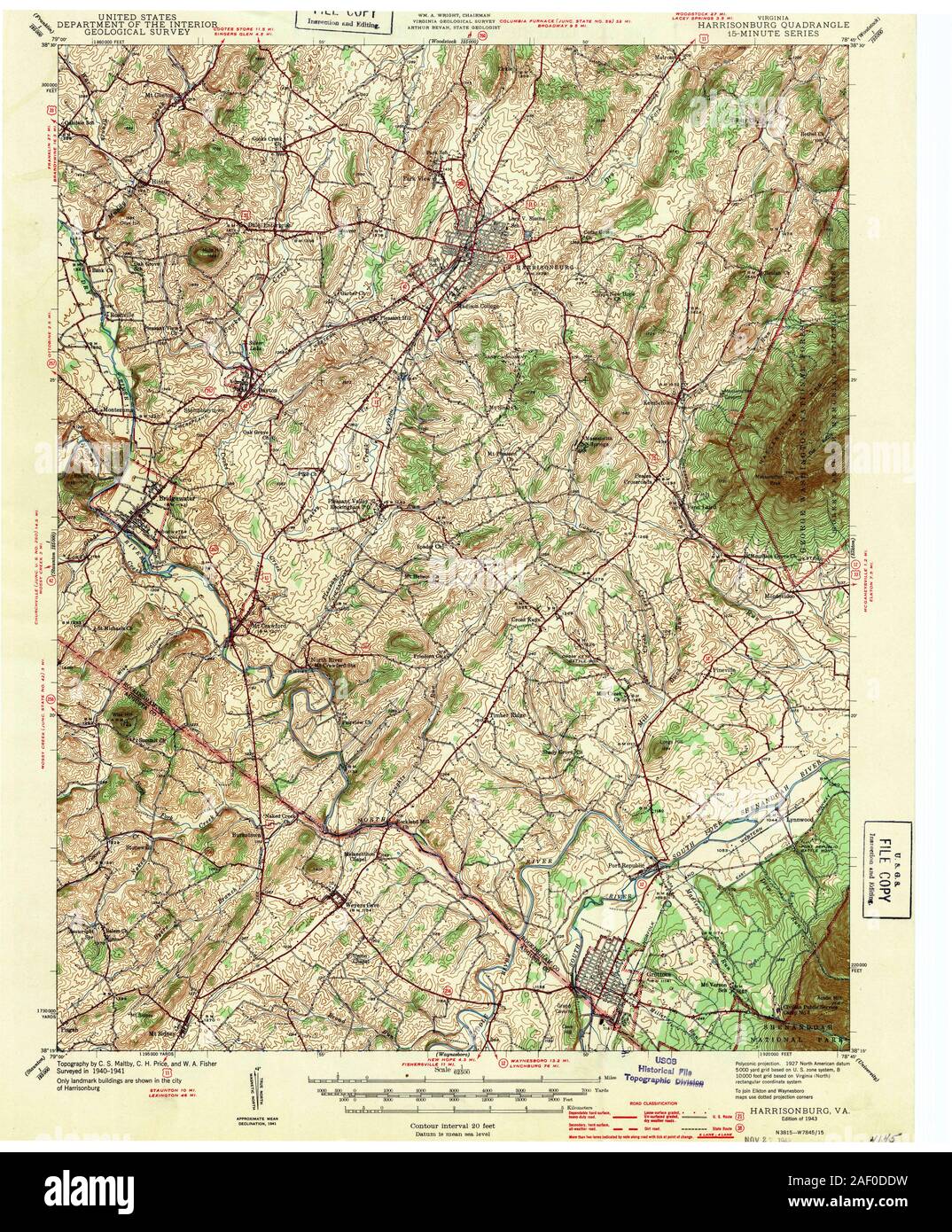 Map of harrisonburg hi-res stock photography and images - Alamy