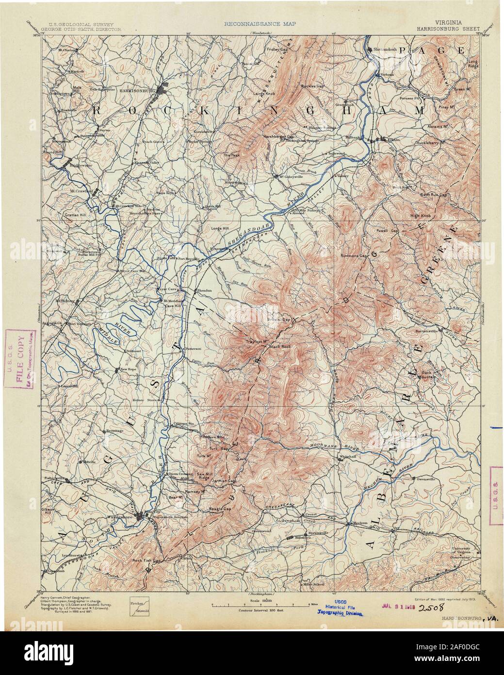 Map of harrisonburg hi-res stock photography and images - Alamy
