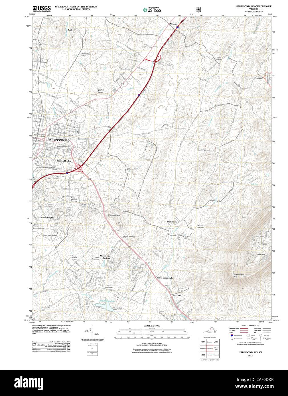 Map of harrisonburg hi-res stock photography and images - Alamy