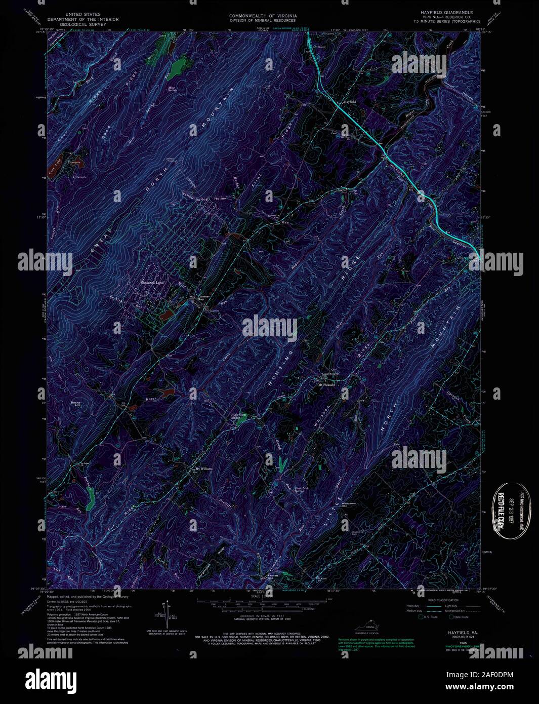 VA Hayfield 185320 1965 24000 Inverted Stock Photo - Alamy