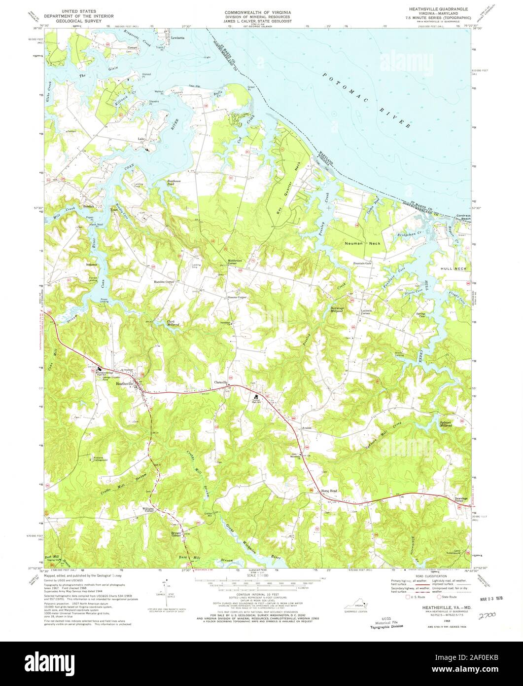 Heathsville map hi-res stock photography and images - Alamy