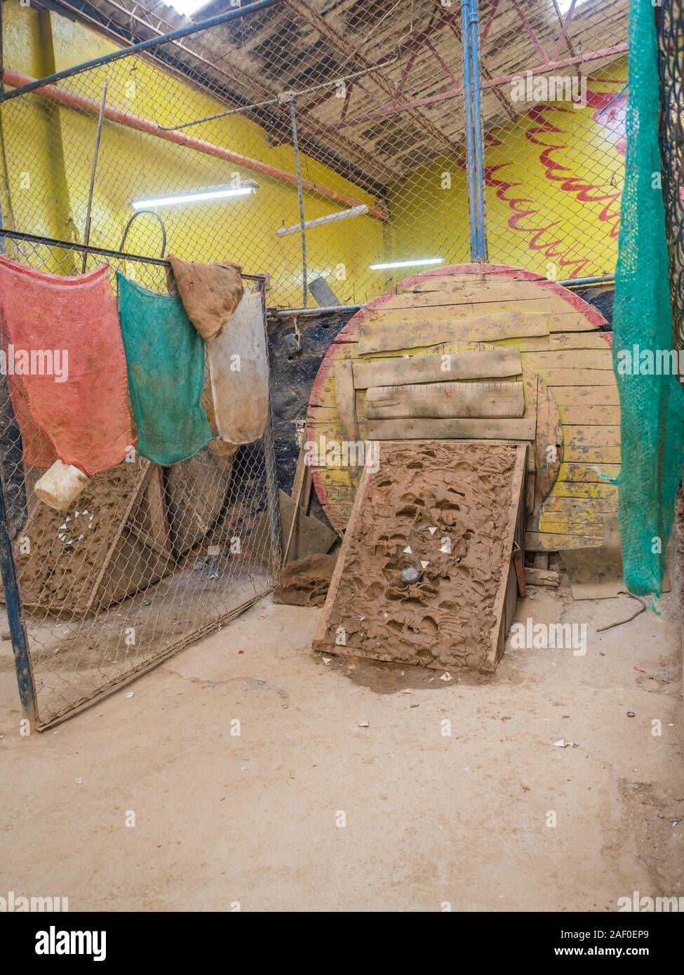 Bogota, Colombia - Septemebr 12, 2019: Colombian tejo game in the local ...