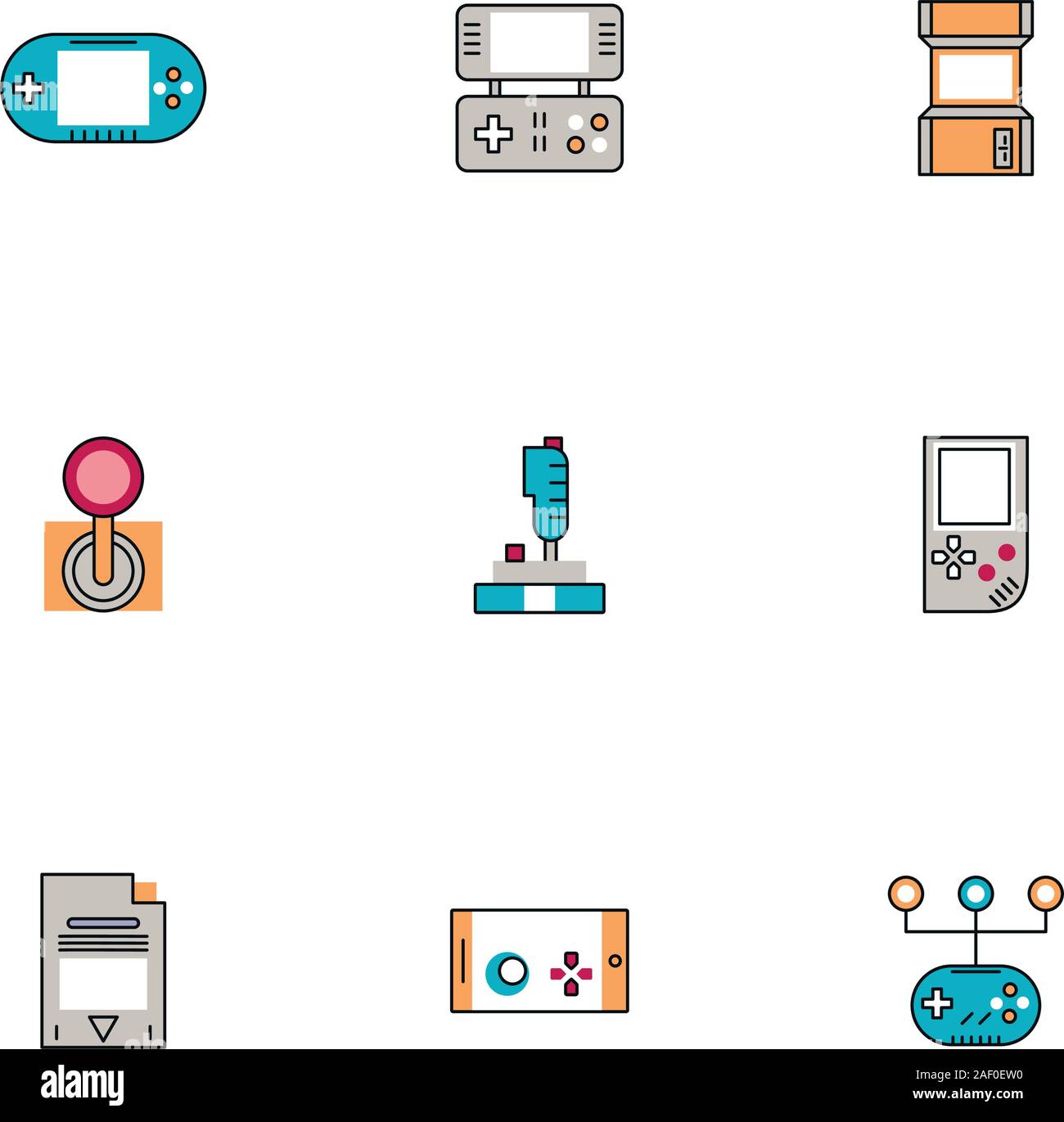 bundle of video game icons Stock Vector Image & Art - Alamy