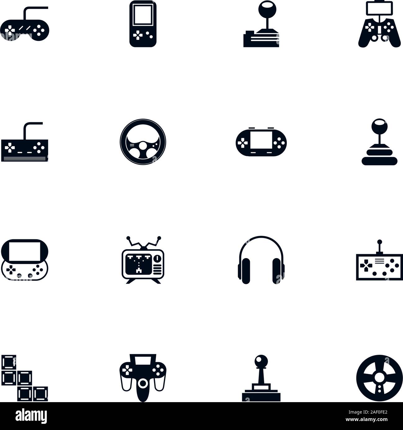 bundle of video game icons Stock Vector Image & Art - Alamy